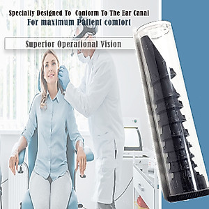 A2Z Scilab - Mini Otoscope - Portable Ear Light and Exam Kit for Home & Professional Use -3X Magnifying Fiber Optic Scope with Spare Tips, Bulb, & Carrying Case - Pocket Diagnostic Equipment (Pink)