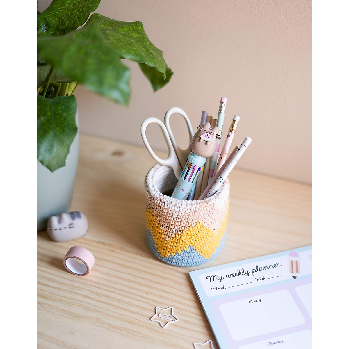 Official Pusheen Pen | 10 in 1 Ballpoint Pen With 3D Pusheen Topper | Pusheen Gift | Kawaii Pen | Multicoloured Pen | Pusheen Gift - Kawaii Stationery