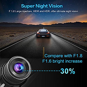 Dash Cam Front with 32G SD Card, BOOGIIO 1080P FHD Car Driving Recorder 3'' IPS Screen 170°Wide Angle Dashboard Camera Aluminum Alloy Case, WDR G-Sensor Parking Monitor Loop Recording Motion Detection