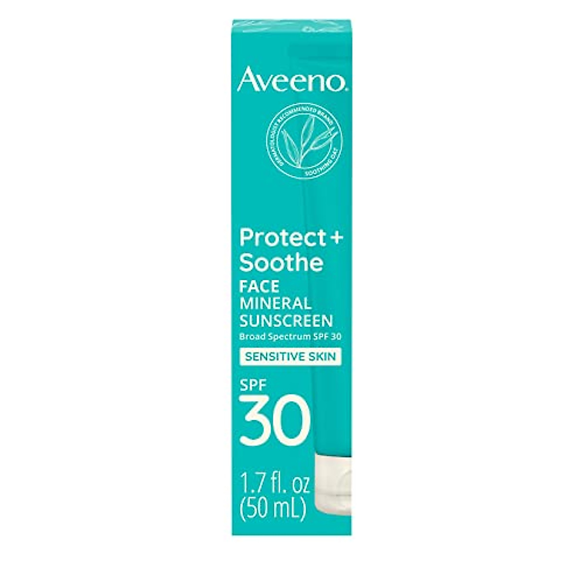 Aveeno Protect + Soothe Face Mineral Sunscreen with Broad Spectrum SPF 30 for Sensitive Skin, Lightweight & Non-Greasy Face Sunscreen, Water-Resistant UVA/UVB Protection, 1.7 fl. oz