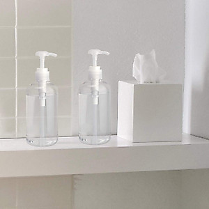 Pump Bottle, Dedoot 2 Pack Clear Empty Plastic Bottles with Pump 10oz Pump Bottle Dispenser for Shampoo, Lotion and Wash Soap