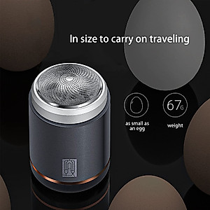 Electric Razor for Men Pocket Size Mini Portable Shaver Wet and Dry Mens Razor USB Rechargeable Shaver Charging Easy One-Button Use Suitable for Home,Car,Travel