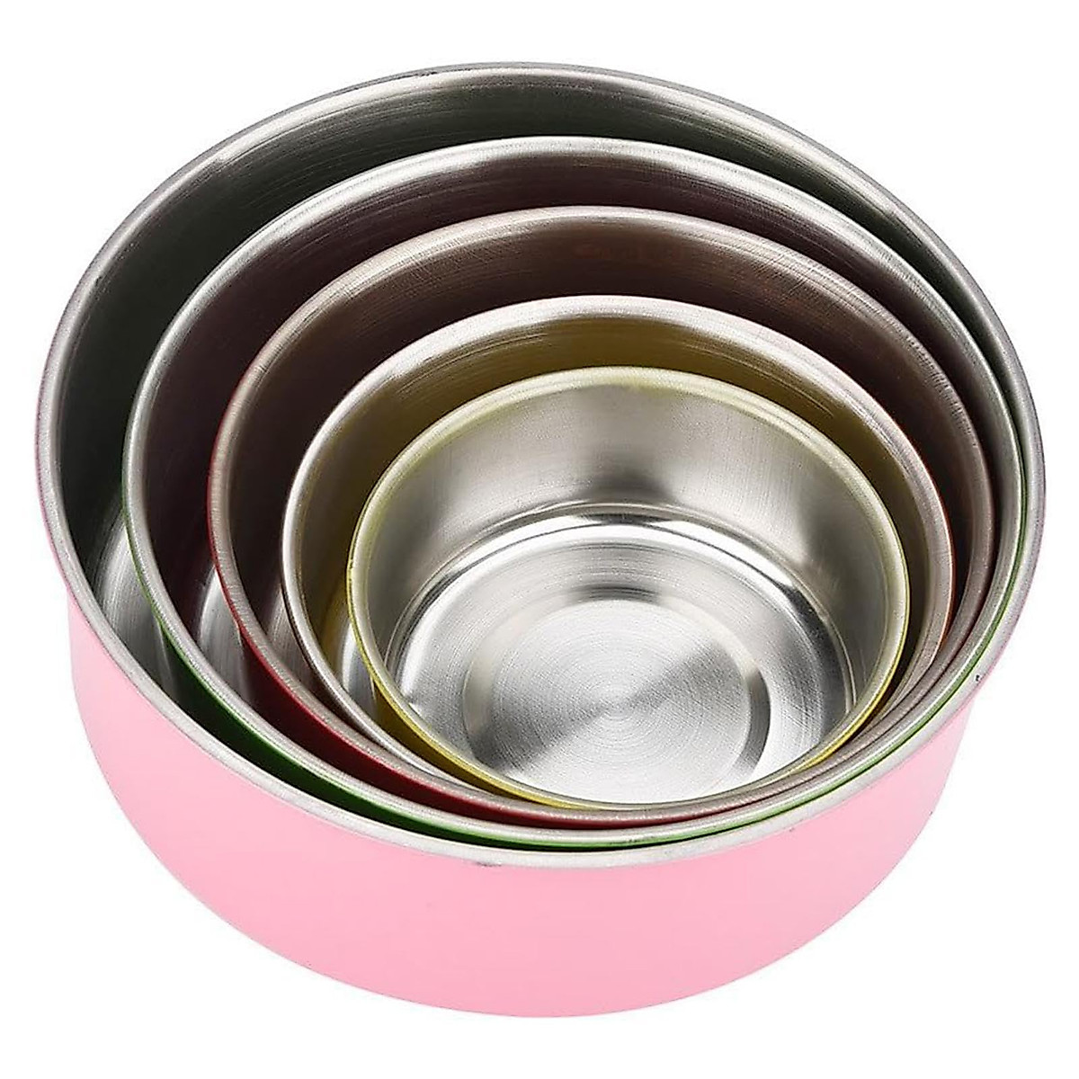 NGUMMS 5 Stainless Steel Container - Round Food-Grade Lunch Boxes Food Storage Set With Sealing Lids For Dry Food Fruits Vegetables Snacks