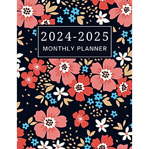 2024-2025 Monthly Planner: Large Two Years Schedule Organizer - January 2024 through December 2025 with Holidays