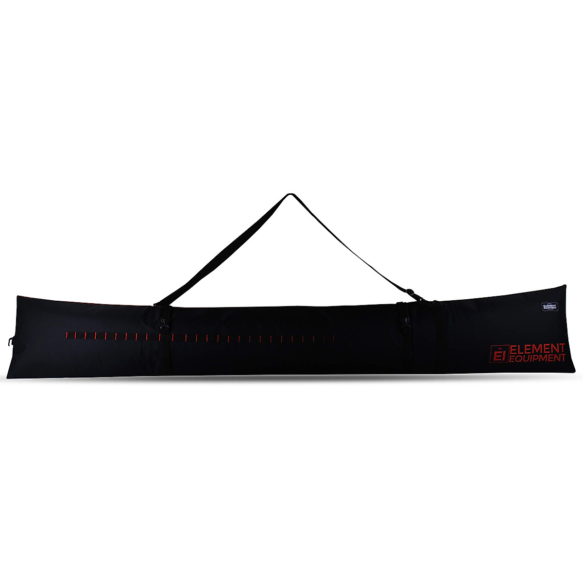 Element Equipment Padded Ski Bag Adjustable One Size Fits All Travel Ski Bag Black/Red
