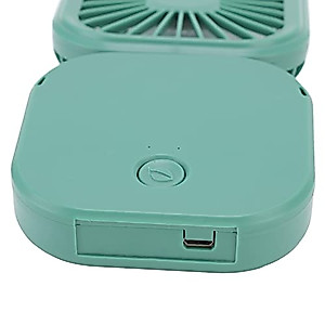 Small Desk Fan 3Speed Folding Wind Speed 270 Degree Rotation Strong Wind Portable Folding Fan for Bedroom Green