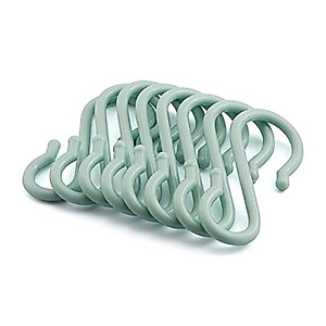 ZRM&E 8PCS Multifunction S Shape Hook Hanger for Home Kitchen Bathroom Bedroom Supplies,Creative Household Storage Nail-Free Double Head Clasp S Hooks Small Size(Blue)