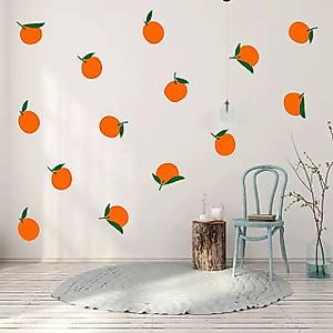 Orange Wall Decals Orange Wall Stickers Vinyl Wall Decals for Bedroom Living Room Nursery Wall Decor Wall Art Y55 (Orange)