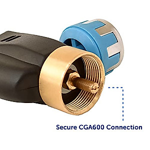 Flame King YSNAX1-088 Trigger Start Lighter Propane Gas Blow Torch Head for Cooking, Welding, Searing, Black, Gray, Light Blue