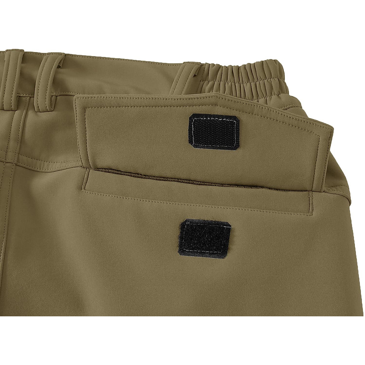 BGOWATU Women's Winter Hiking Pants Fleece Lined Waterproof Windproof Snow Insulated Pants with 6 Pockets Khaki L