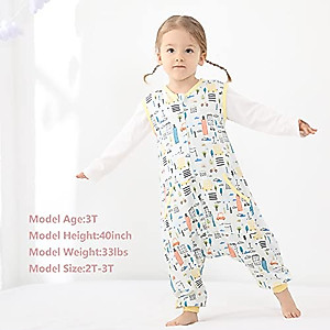 HOMEAL Baby Sleep Sack,Summer Toddler Sleep Sacks 2t-3t Sleep Sack Toddler,Toddler Sleeping Sack with Legs,Sleeveless Sleep Sack Baby,Light Weighted Sleep Sacks Baby for Early Walkers,12months-7T