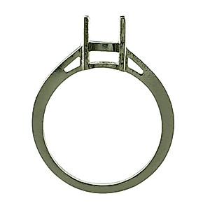 Carillon Solid 925 Sterling Silver Round 7 MM Prong Set Without Stone Solitaire Ring Semi Mount Customized Jewelry For Women (Sterling Silver, 7)