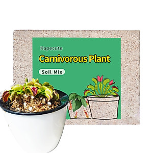 Kapecute Carnivorous Plant Soil Mix 3 Qts, Include Perlite and Sphagnum Moss Debris, Great Potting Soil for Venus Fly Traps, Pitcher Plants, Sundews