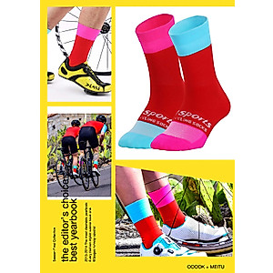 GuaziV Mens Womens Cycling Socks,4-6pcs Running Socks Colourful Athletic Socks Ankle Sport Socks 6-11