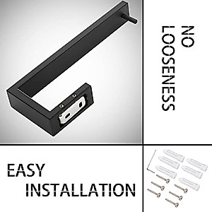 Ddtohan Towel Bar, Stainless Steel Hand Towel Rack, Bathroom Wall Mount Towel Holder (Black)
