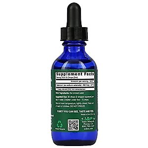Eidon Ionic Minerals, Ionic Selenium Liquid Concentrate - Ionic Selenium Drops, Helps Support Normal Liver Function & a Healthy Immune System, All-Natural, Vegan - Liquid Selenium Drops, 2 oz Bottle