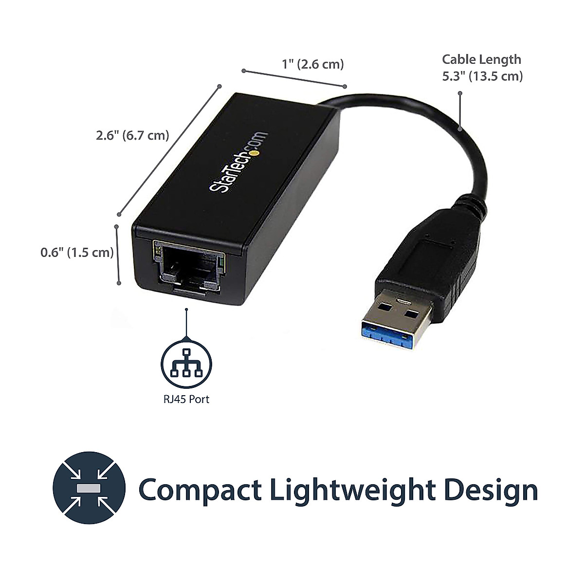StarTech.com USB 3.0 to Gigabit Ethernet Adapter - 10/100/1000 NIC Network Adapter & StarTech.com USB to Serial Adapter - 1 Port - FTDI USB UART Chip - DB9 (9-pin) - USB to RS232 Adapter,Black