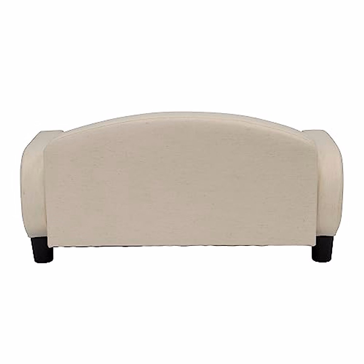 Paws & Purrs Modern Pet Sofa 31.5" Wide Low Back Lounging Bed with Removable Mattress Cover in Espresso/Oatmeal
