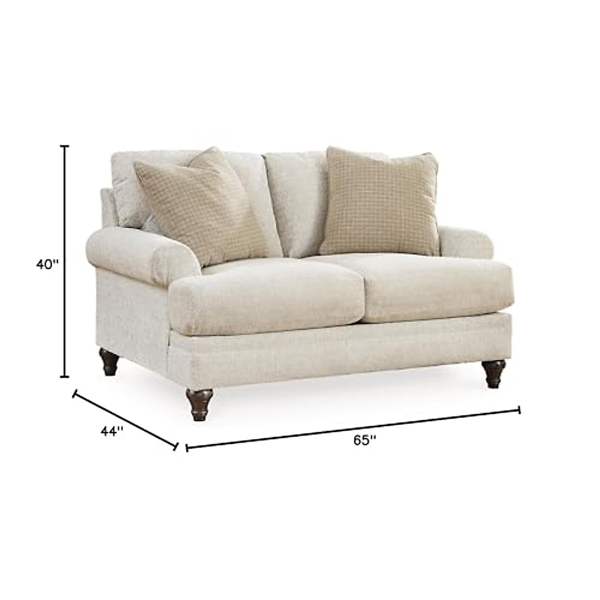 Signature Design by Ashley Valerani Classic Loveseat for Living Room, Beige