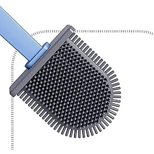 Silicone Toilet Brush with Holder Set Toilet Bowl Brush Small Wall Hanging Toilet Cleaner Brush Easy to Clean