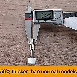 GDFYMI Hinge Pin Door Stopper, Adjustable Heavy Duty Door Stop, with White Rubber Bumper Tips (6 Pack, Brushed Nickel)