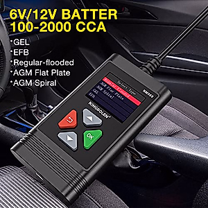 Car Battery Tester 6V 12V Battery Load Tester, BM560 100-2000 CCA Auto Battery Tester Automotive Alternator Digital Battery Analyzer Charging Cranking System Tester for Car Motorcycle ATV SUV Boat