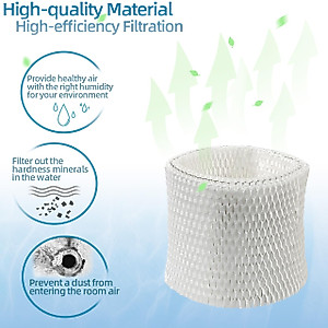 WF2 Humidifier Filter for Kaz Vicks - V3100 V3500 V3700 V3800 V3900 3020 Series, Protec PWF2 VEV400 Cool Mist Vaporizer Humidifiers (Pack of 4) White