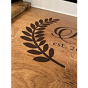 Rustic Engraved Farmhouse Kitchen Stove Top Cover Noodle board