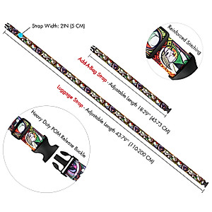 Picasso Girl before a Mirror Travel Luggage Strap Suitcase Security Belt. Heavy Duty & Adjustable. Travel Essentials Accessories. TSA Compliant. 2 Luggage Straps & 2 Add A Bag Straps. 4-Piece Set.