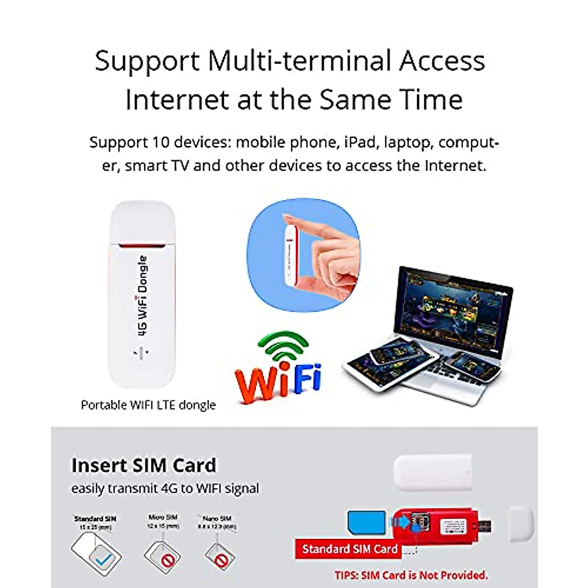 Unlocked Mini 4G Dongle USB LTE Ufi Mobile Data Wireless Router Network Card WiFi Hotspot Modem dongle with Sim Card Slot