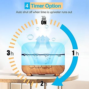 YIKUBEE Oil Diffuser with Essential Oils Set, 500ml Essential Oil Diffuser, 6x10mL Essential Oils for diffusers for Home, Aromatherapy Humidifier, Diffusers for Essential Oils Large Room