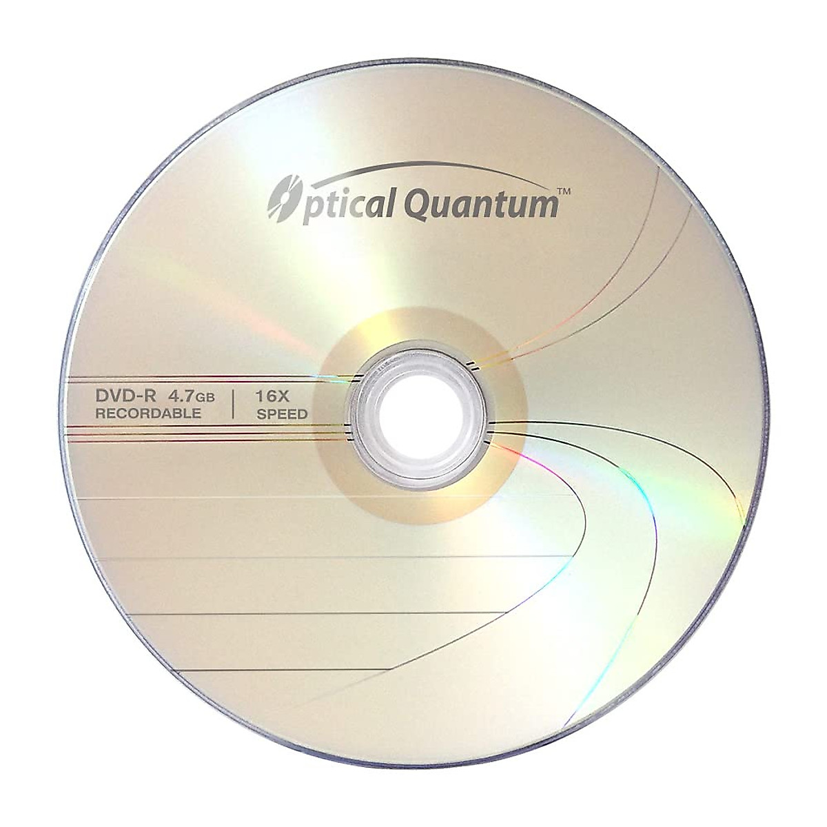 Optical Quantum DVD-R 4.7GB 16x Logo Top Media Disc - 100 Discs Cake Box (FFP), Blank DVDs for Burning, Writable Recordable DVD Discs, DVD-R Blank Discs 100 Pack