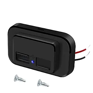 RV 12V USB Outlet 4.8A Dual USB Car Charger Socket Wall Mount Power Outlet Adapter for Charging