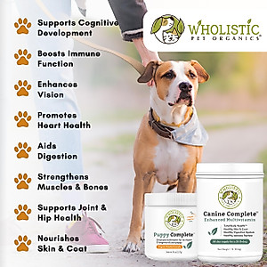 Wholistic Canine Complete with Organic Pumpkin for Dogs - 4 Lb - Dog Vitamins and Supplements with Pumpkin Powder for Digestion, Skin & Coat Health