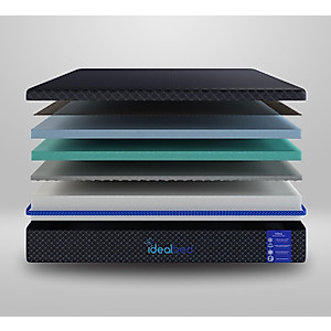 iDealBed G4 Nova Luxury Memory Foam Mattress 7i Custom Adjustable Bed Sleep System, Comfort, Cooling & Support, Silent Performance, Lumbar Support, Pillow Tilt (Medium Soft, Full)