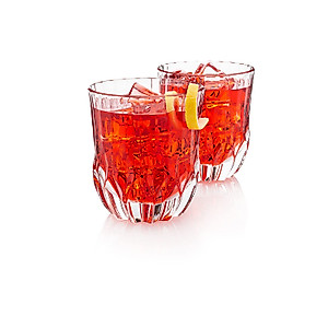 HISTORY COMPANY Luxury Crystal Double Rocks Glass, 2-Piece Set, Crafted in the Tuscany Region of Italy (Gift Box Collection)