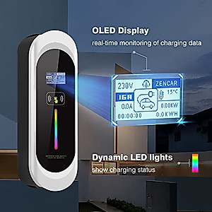 Keruida Level 2 EV Charger 32Amp 240V, Portable EV Charger with NEMA 14-50 Plug SAE J1772 Cable, Home EV Charging Station Adjustable Currents 10A-32A, with EV Charger Holder, Timing Delay