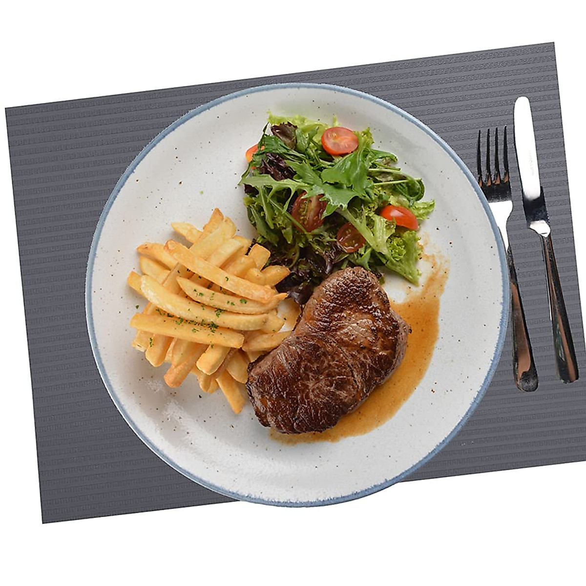 Shelf Liner Kitchen Drawer Mats, Non Adhesive EVA Material with Refrigeator Liners,Waterproof Durable Fridge Table Place Mats for Cupboard, Cabinets, Drawer Liner, Bathroom-Gray,11.8''x59''(3roll)