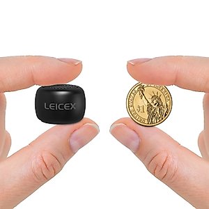 LEICEX Mini Speaker, Small Tiny Portable Bluetooth 5.0 Speakers Perfect for Outdoor Indoor(Black)