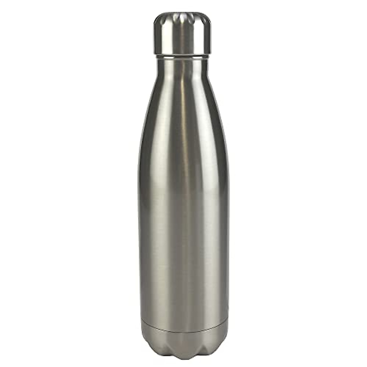 Sublimation Blank Tapered Water Bottle Dye Sublimation Blanks Tumbler Insulated Double Walled Water Bottle for Heat Press Transfer Sublimation Blanks, 17oz, Silver