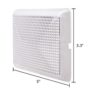 HERCOO LED Clear Dome Light Interior Reading Light Lens White Blubs Housing for E9SZ-13783-A Compatible with Ford Ranger 2004-2011, F250 F350 F450 F550 Super Duty 1999-2004 Aftermarket Replacement