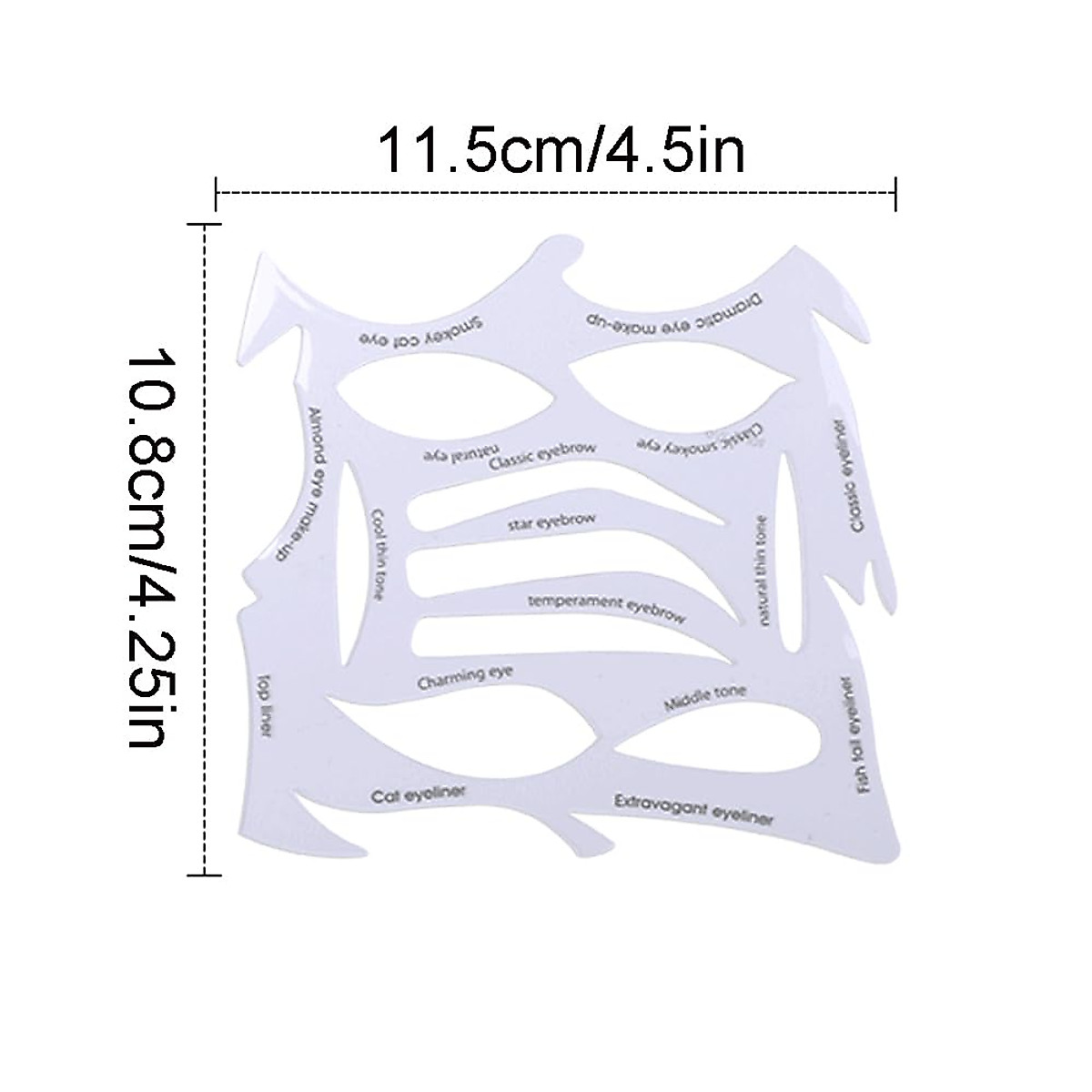 Booge 4 Sheets Multifunctional Eye Makeup Aid Card, Reusable Eyeliner Stencils Eyeshadow Eyeliner Eyebrow Template Makeup Card for Eyeliner Eyeshadow Eyebrow Extensions