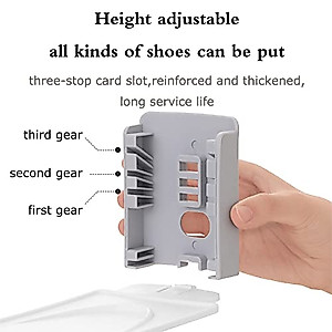 Weinu Shoe Slots Organizer Adjustable Shoe Stacker Storage Double Layer Stack Shoe Holder Space Saver (Blue)