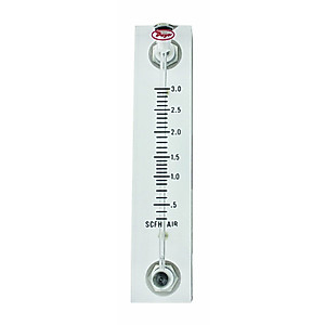 Dwyer® Visi-Float® Flowmeter, VFB-50, Acrylic Block, 3% FS Acc, .3-3 SCFH air