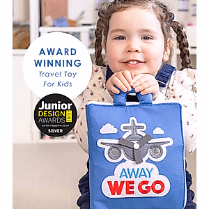 Curious Columbus Quiet Book. Away We Go Activity Busy Book. Montessori Toy for Toddlers. Educational Toy for Toddlers, Preschool and Early Learning. Toddler Airplane Travel Essentials Travel Toys