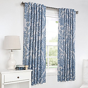 HPD Half Price Drapes Printed Room Darkening Curtains for Bedroom, Living Room 50 X 63 (1 Panel), BOCH-KC16072-63, Tea Time China Blue