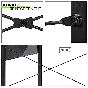 Magshion Writing Computer Desk, Light Walnut Modern Simple Style PC Desk with Storage Bag Space Saving Design for Gaming Room Office