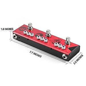 Donner Multi Guitar Effect Pedal Alpha Force 3 in 1 Effects Delay Chorus High Gain Distortion Pedal with Adapter