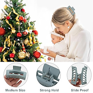 Auseibeely 6 Pack Square Hair Clips, Large Rectangular Non-slip Hair Clips for Women Girls, Claw Clips for Thick Hair