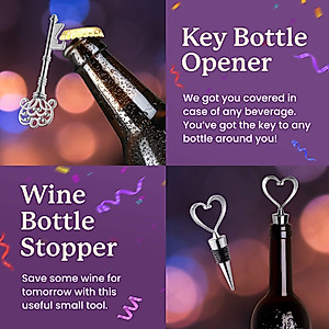 21st Birthday Gifts For Women, Funny Birthday Wine Gifts Ideas for Her, Friend, Daughter, Sister | Unique Finally 21 Stainless Steel Wine Tumbler Shot Glass Set For 21 Year Old